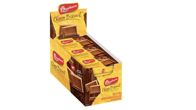 Biscoito Choco Biscuit Bauducco Ao Leite Bolacha Cx 18 Unid - Biscoito ...