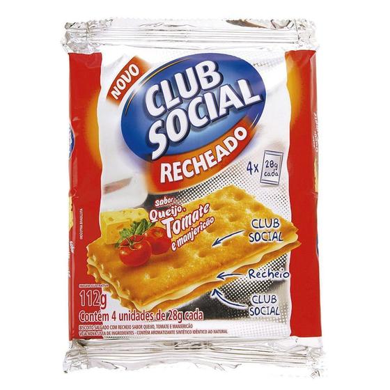 Biscoito Club Social Recheado Queijo e Tomate 28g c/4 - Nabisco ...