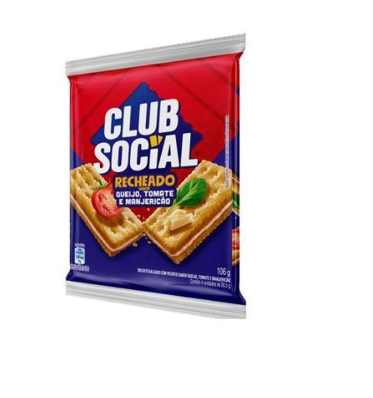 Biscoito Club Social Recheado Queijo Tomate/Manjericao 106g- 4 packs ...
