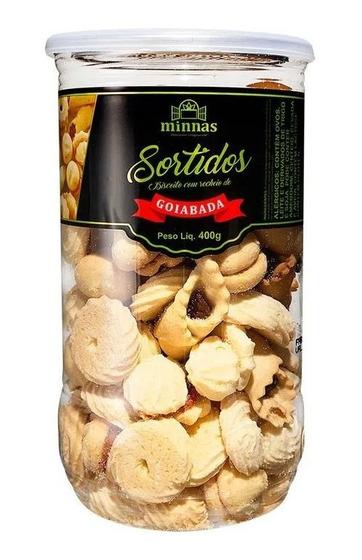 Biscoito Com Recheio De Goiabada Sortidos Minnas Pote 400g - Biscoito ...