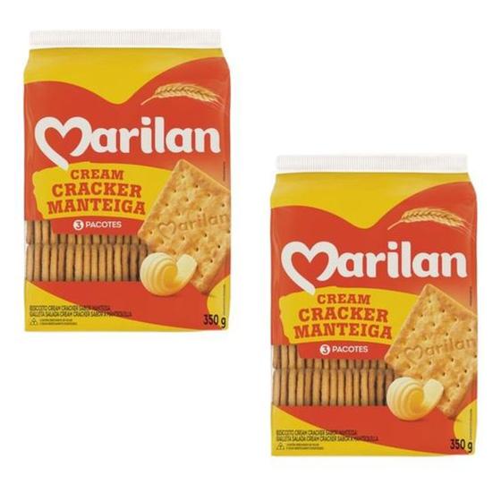 Biscoito Cream Cracker Amanteigado Crocante Marilan Kit 700g - Biscoito ...