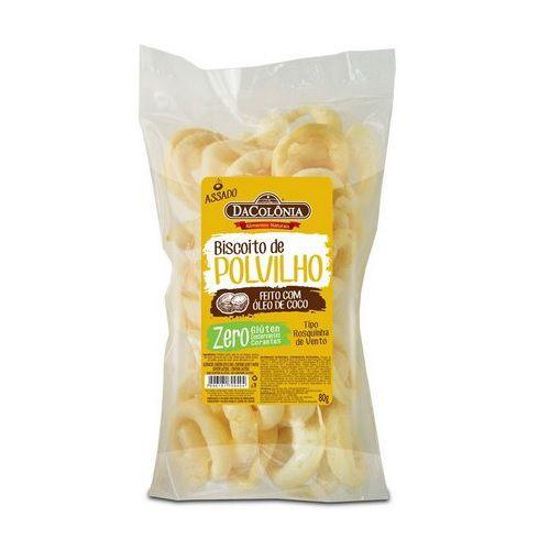 Biscoito de Polvilho Assado Feito com Óleo de Coco Sem Glúten Saudável Rosca DaColônia 80g ...