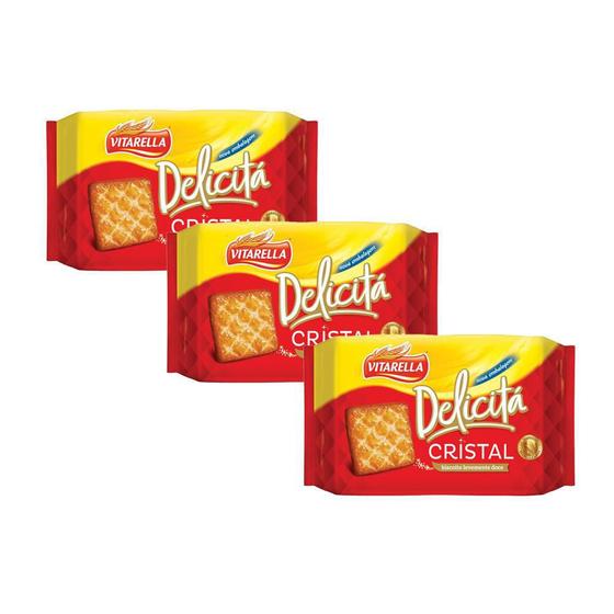 Biscoito Delicita Cristal - Kit 3 Pacotes- Vitarella - Biscoito ...