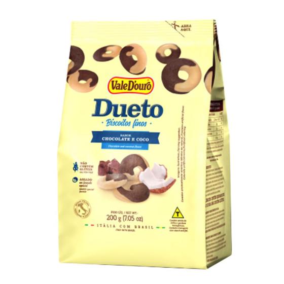Biscoito Dueto Vale D'Ouro Chocolate com Coco 200g - Biscoito / Bolacha ...