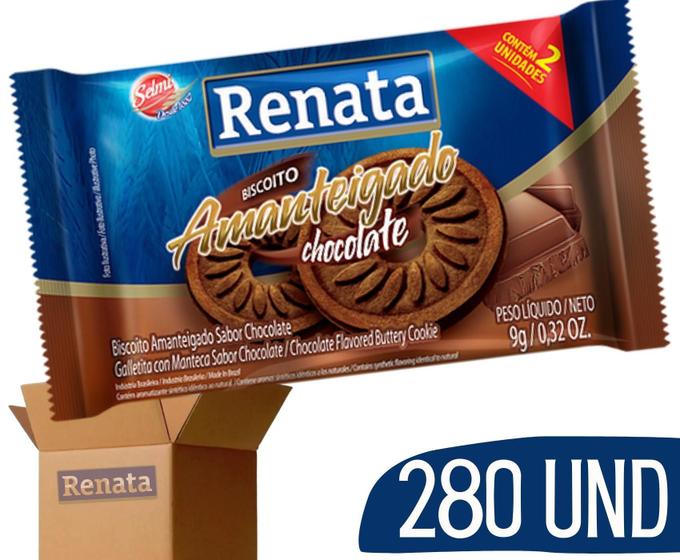 Biscoito Em Sache Renata Amanteigados Chocolate - Cx 280 Un - Biscoito ...