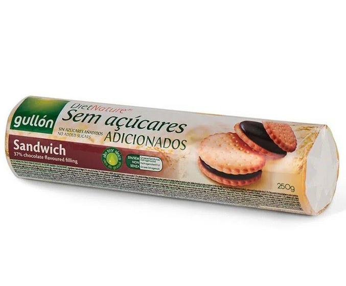 Biscoito GULLON Zero Açucar Sandwich Choco 250g - Biscoito / Bolacha ...