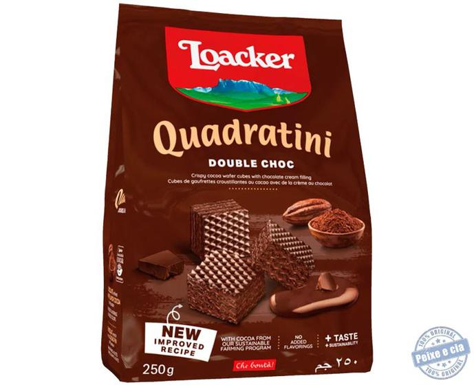 Biscoito Loacker Quadratini Double Chocolate 125g - Biscoito / Bolacha ...