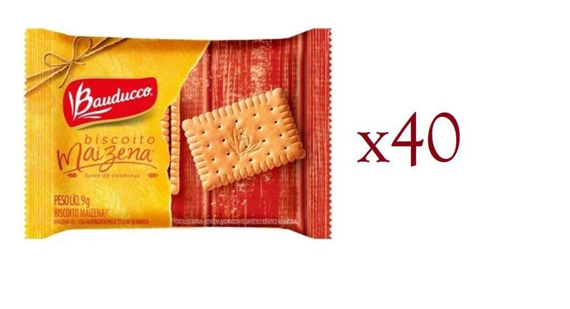 Biscoito Maizena Bauducco Sache 9g - Pacote C/40 Unidades - Biscoito ...