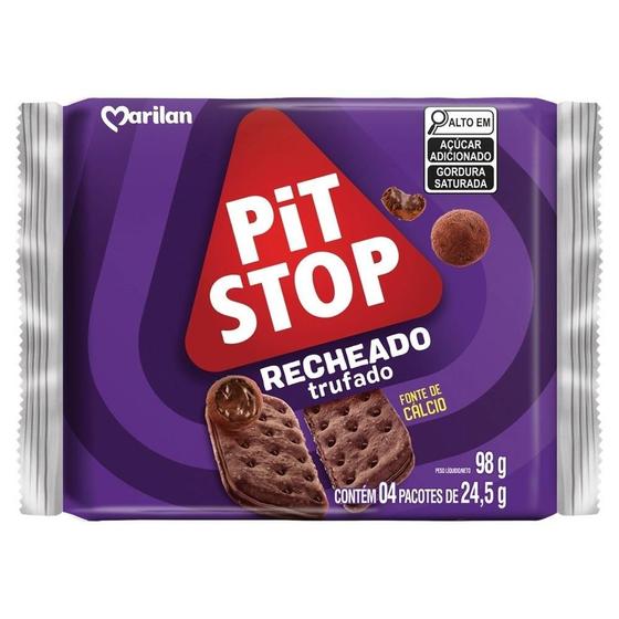 Biscoito Marilan Pit Stop Recheado Trufado 98g - Embalagem com 42 ...
