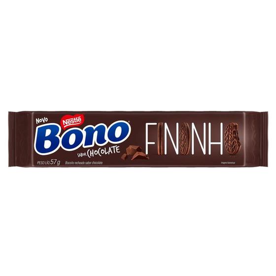 Biscoito Nestlé Bono Recheado Fininho Chocolate 57g - Biscoito ...