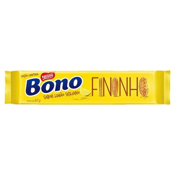 Biscoito Nestlé Bono Recheado Fininho Limão 57g - Biscoito / Bolacha ...