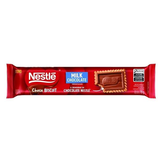 Biscoito Nestlé Choco Biscuit Chocolate ao Leite 78g - Embalagem com 30 ...