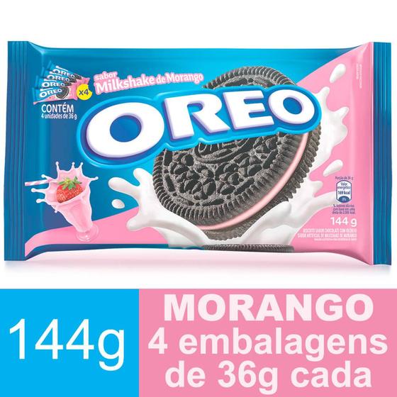 Biscoito Oreo Morango 144g - Nabisco - Mondelez - Biscoito / Bolacha ...