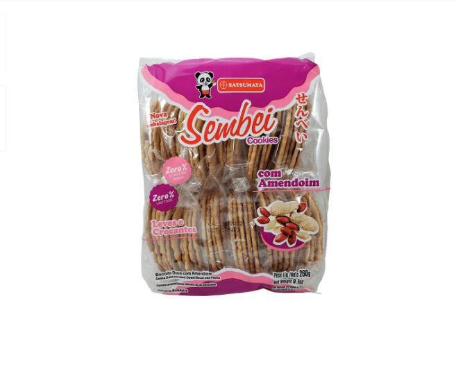 Biscoito Oriental Sembei Sabor Amendoim 260g Sapporo - Biscoito ...