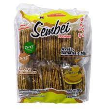Biscoito Oriental Sembei Sabor Aveia Banana Mel 260g Sapporo - Biscoito ...
