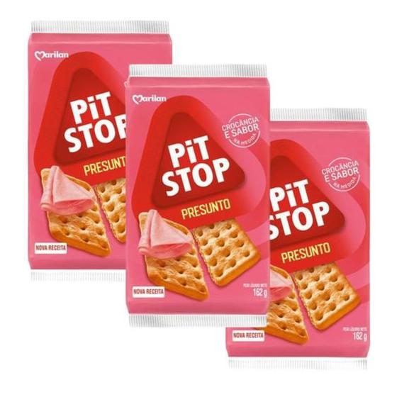 Biscoito Pit Stop Bolacha Marilan Sabor Presunto 18 Un 27g - Biscoito Salgado / Bolacha Salgada ...