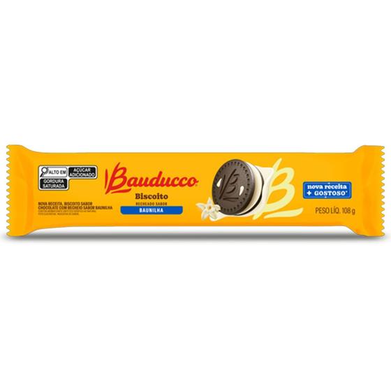 Biscoito Recheadinho Bauducco Baunilha 108g - Biscoito / Bolacha - Magazine Luiza