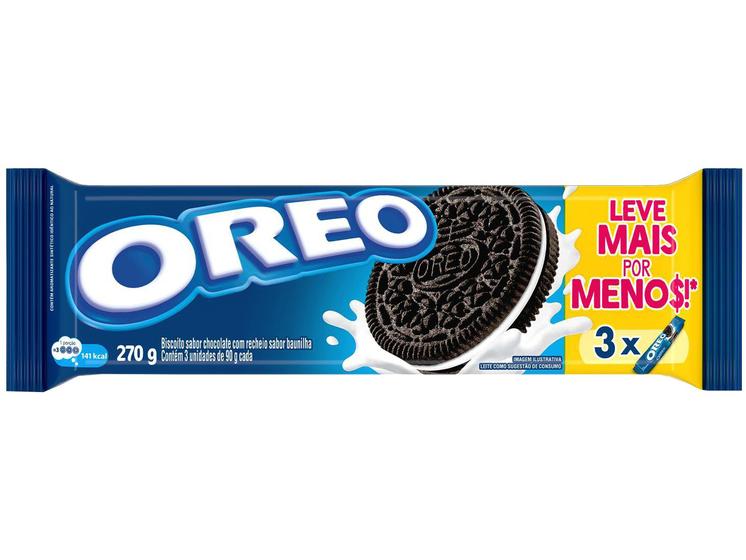 Biscoito Recheado Chocolate e Baunilha - Original Oreo 270g Embalagem ...