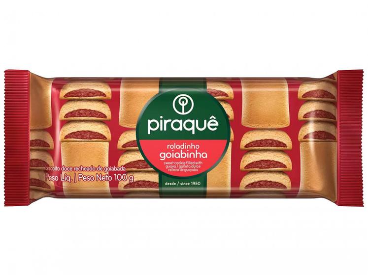 Biscoito Recheado Goiabada Piraquê - Roladinho Goiabinha Piraquê 100g ...