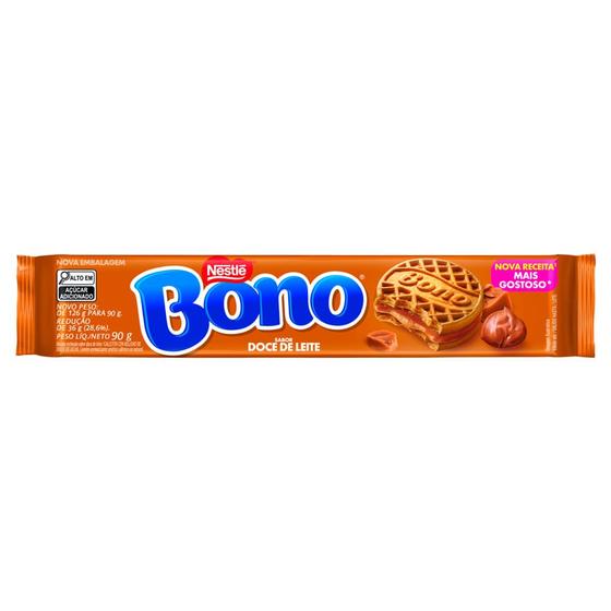 Biscoito Recheado Nestlé Bono Sabor Doce de Leite 90g - Biscoito ...