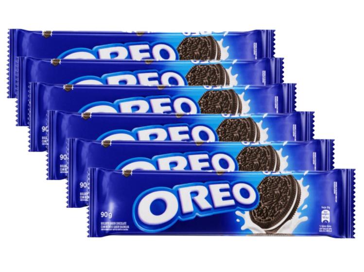 Biscoito Recheado Oreo Original 90g - 6 Pacotes - Biscoito / Bolacha ...