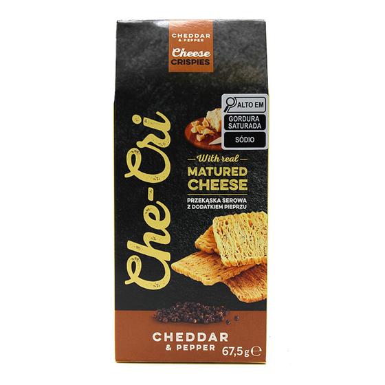 Biscoito Salgado Sabor Queijo com Pimenta do Reino Cheese Crispies 67 ...