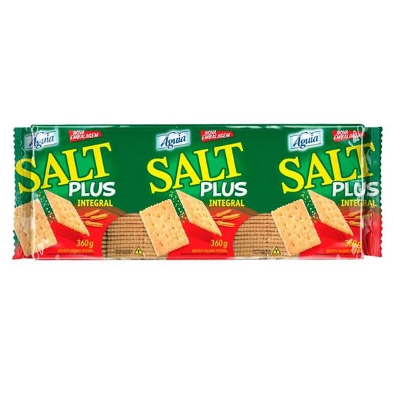 Biscoito Salt Cracker Integral 360g - 20 unidades - Águia - Biscoito ...