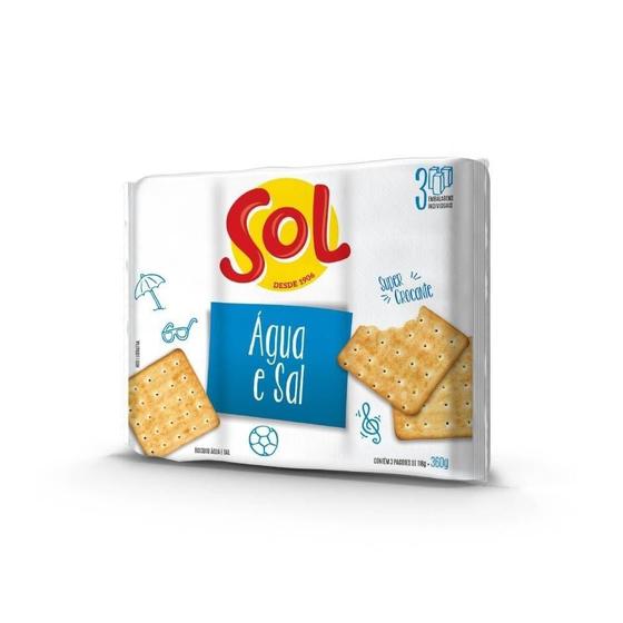 Biscoito Sol Água e Sal 350g - Embalagem com 20 Unidades - Biscoito ...