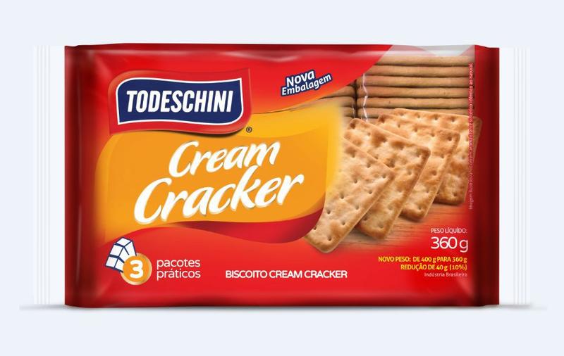 Biscoito todeschini cream cracker pacote 360 gramas - PASTIFICIO SELMI ...
