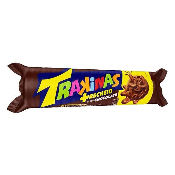 Biscoito Trakinas Mais Mais Chocolate 126g - Embalagem c/ 54 unidades ...