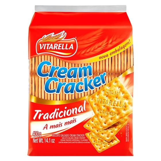 Biscoito Vitarella Cream Cracker 400g Embalagem com 20 Unidades ...