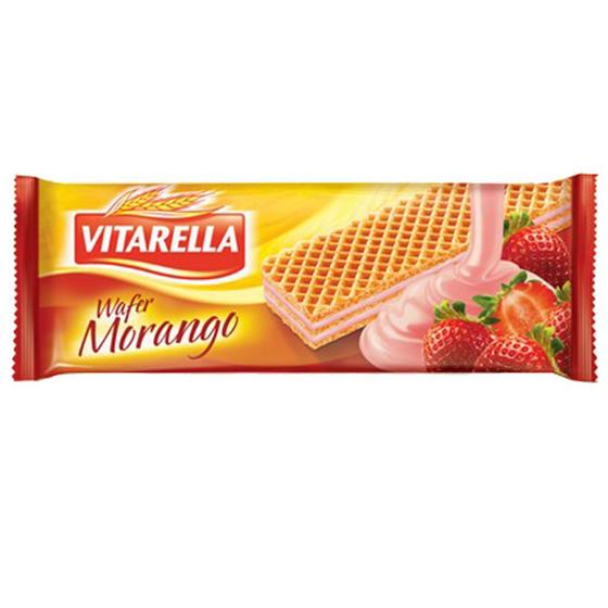 Biscoito Wafer 100g - Morango - Vitarella - Biscoito / Bolacha ...