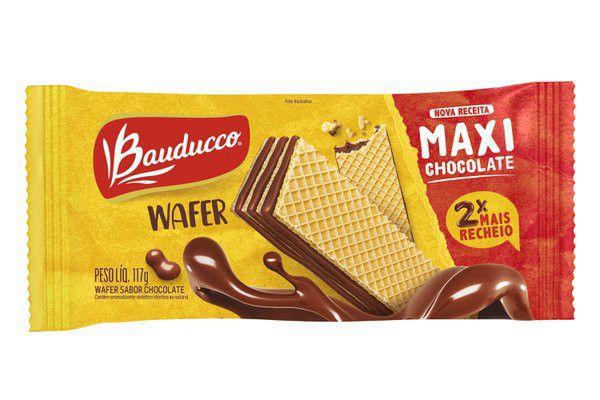 Biscoito Wafer Maxi Chocolate BAUDUCCO 117g - Biscoito / Bolacha ...