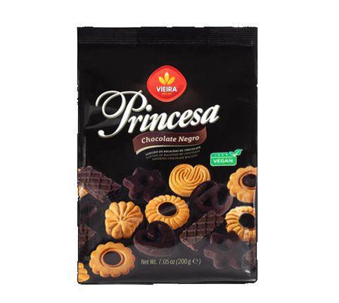Biscoitos sortidos de chocolate negro vieira princesa 200g - Biscoito ...
