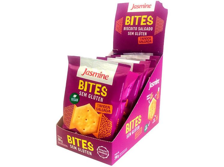 Bites Tapioca Salgada Sem Glúten Sal Light Jasmine 8x25 200g - Biscoito ...