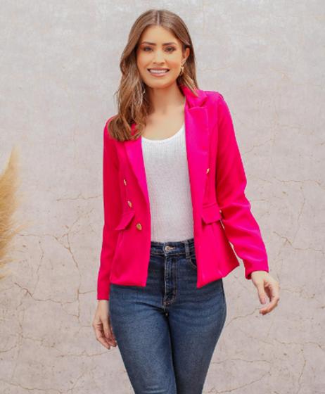 Blazer Feminino Alfaiataria - MCLUBE - Blazer Feminino - Magazine Luiza