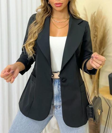 Blazer Feminino despojado elegante sexy Tendencia Moda Feminina social morderno - Fix Modas ...