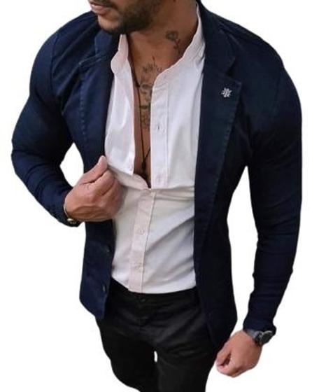 Blazer Masculino Slim Fit com Elastano - Dragonfly Debatt - Blazer ...