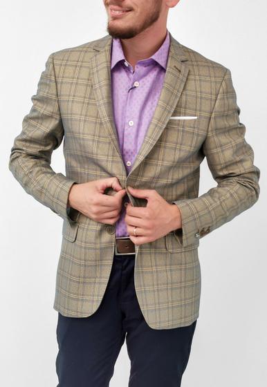 Blazer Raffer Slim Bege Xadrez - Blazer Masculino - Magazine Luiza