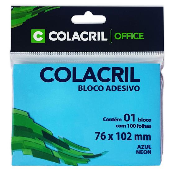 Bloco adesivo para anotação e recado 76mm x 102mm com 100 folhas ...