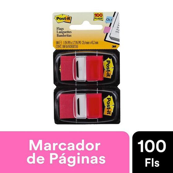 Bloco Adesivo POST-IT 3M FLAGS Colorido com 100 Folhas - Bloco Adesivo ...