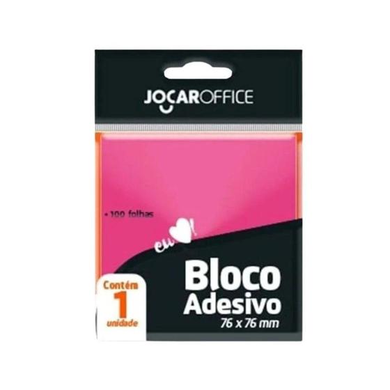 Bloco Adesivo Rosa Jocar Office 100 folhas Leonora - Bloco Adesivo ...