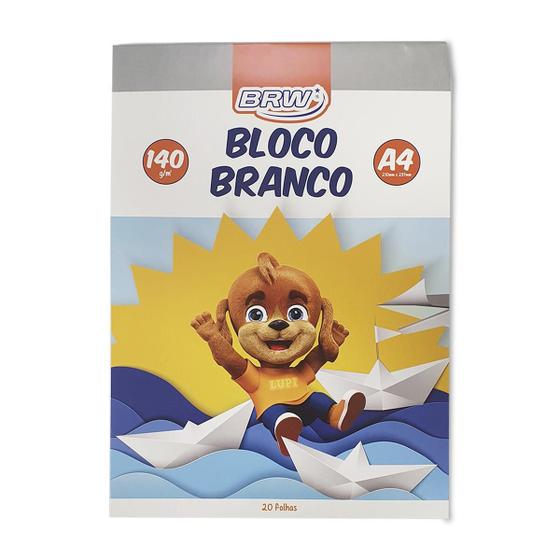 Bloco branco a4 -140gr - 20 folhas - brw - Bloco de Desenho - Magazine ...