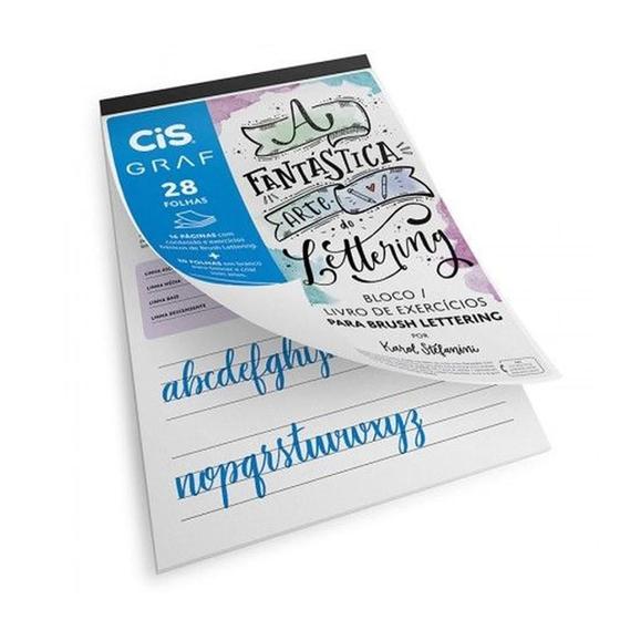 Bloco Cis Graf 28fls Lettering A4 Branco 180g - Bloco de Desenho ...