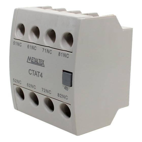Bloco De Contato Auxiliar Frontal 2NA+2NF Para CT9-85 CTAT4-22 Metaltex ...