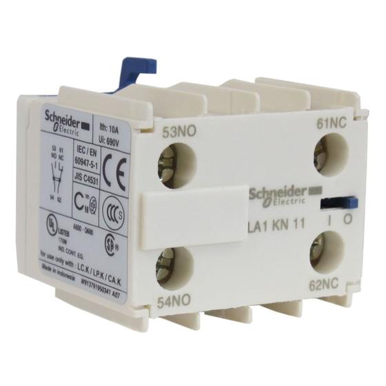 Bloco de Contato Auxiliar Frontal LA1KN11 1NA+1NF Schneider - Bloco de ...
