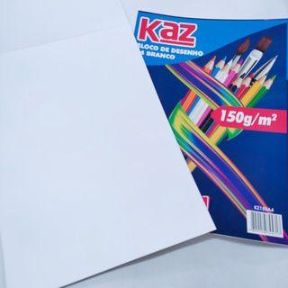Bloco de desenho a4 branco 150g c/ 20 folhas - kaz - Bloco de Desenho ...