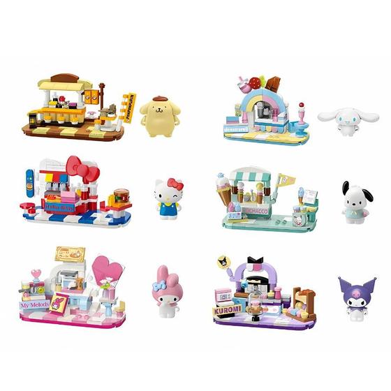 Bloco de montar colecionáveis restaurante hello kitty e seus amigos ...