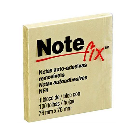 Bloco de Notas Adesivas - Notefix - Amarelo c/ 100 Folhas - 76x76mm ...