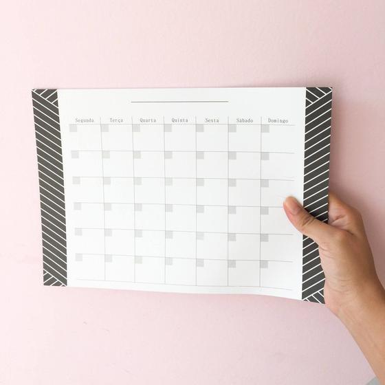 Bloco Destacável A4 Planner Organizador Mensal ou Semanal - Interponte ...